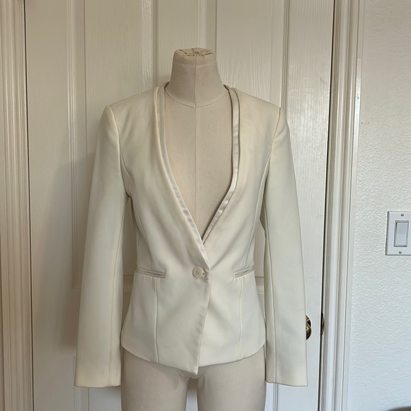 Zara | Jackets & Coats | Zara Basic Ivory Blazer | Poshmark